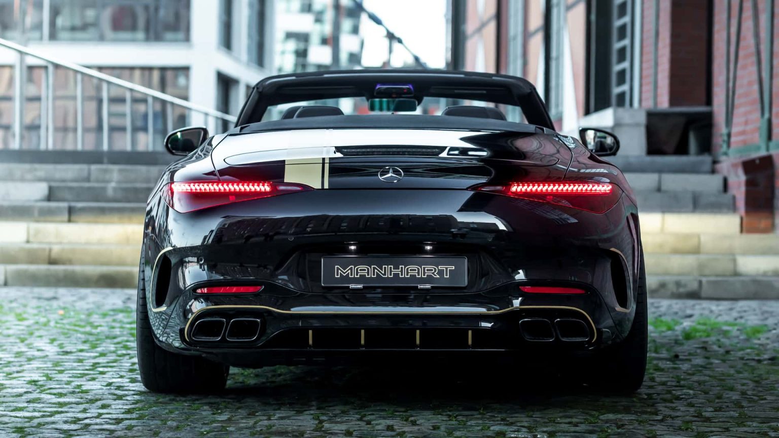 “黑金”敞篷跑车！Manhart 爆改 Mercedes-AMG SL63，4.0L V8 Twin Turbo 引擎爆发 707Hp，全球 ...